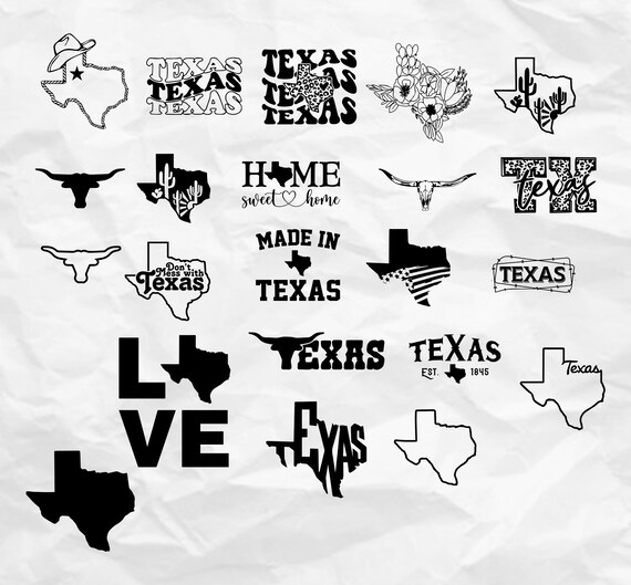 Texas State Svg Pfd Eps Cutting Files For Silhouette Svg