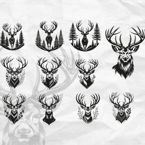 Deer Head Svg - Etsy