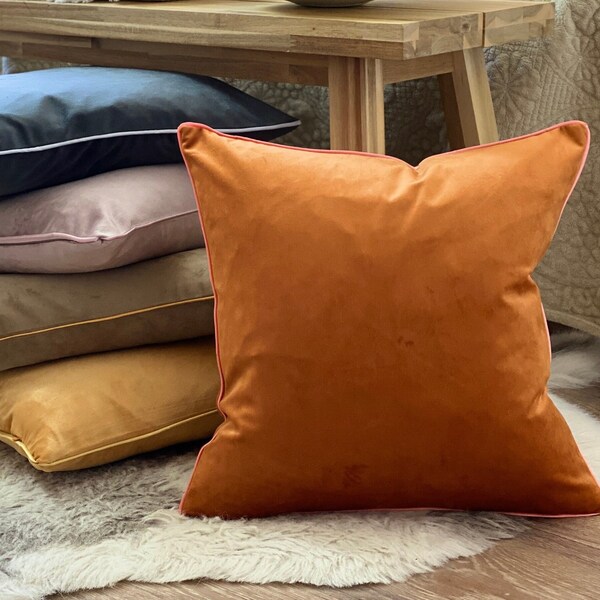 Burnt Orange Cushion - Etsy Australia