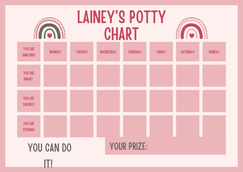 Fun Potty Training Chart - Etsy