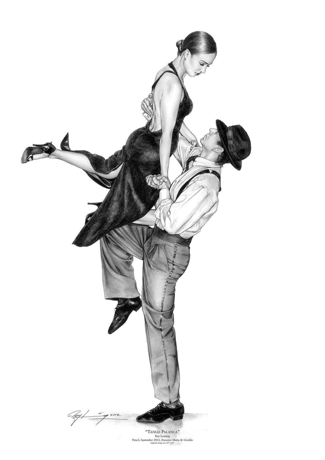 Tango Palanca- Maria & Giraldo. Signed Limited Edition A3 Print From an ...