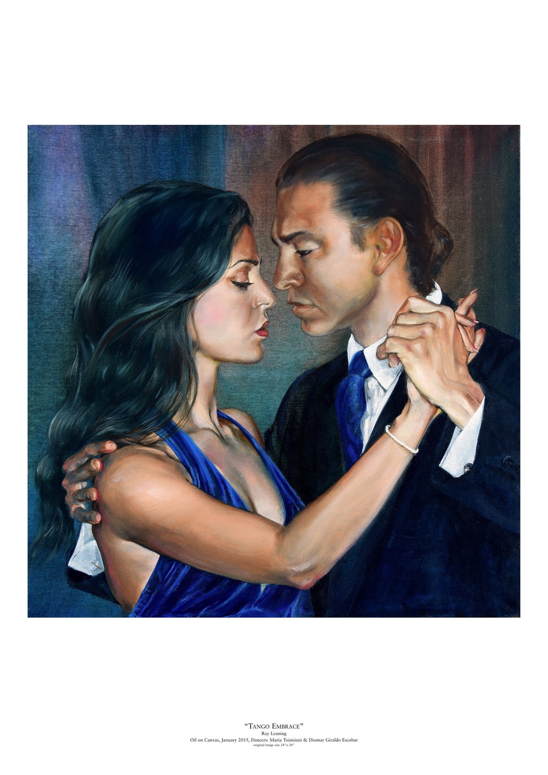 Tango Embrace (abrazo) - Maria & Giraldo. Signed Limited Edition Print ...
