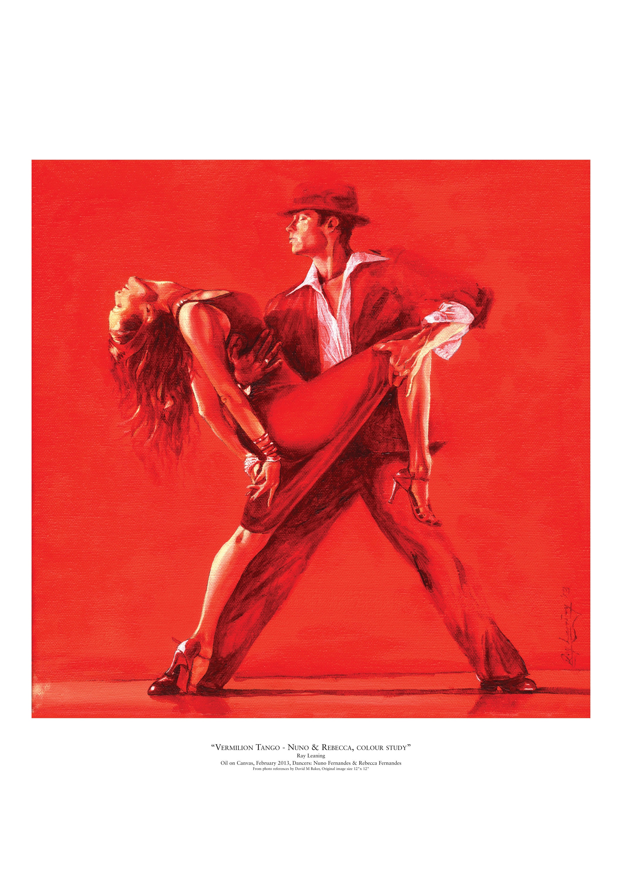 Vermilion Tango - Nuno & Rebecca - Colour Study. Signed Limited Edition ...