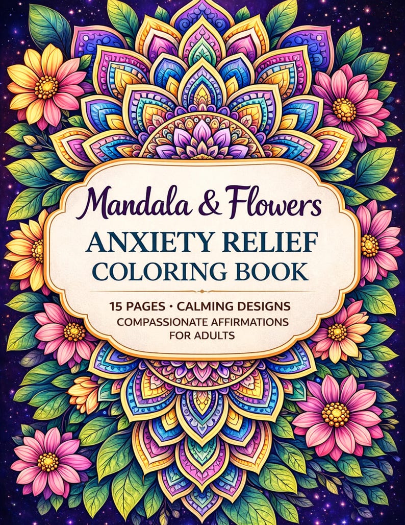 Relaxing Digital Coloring Book, Helps to Reduce Anxiety - Etsy