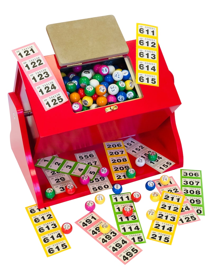 Raffle Drum Tombola Drum Red Wooden Drum - Etsy UK