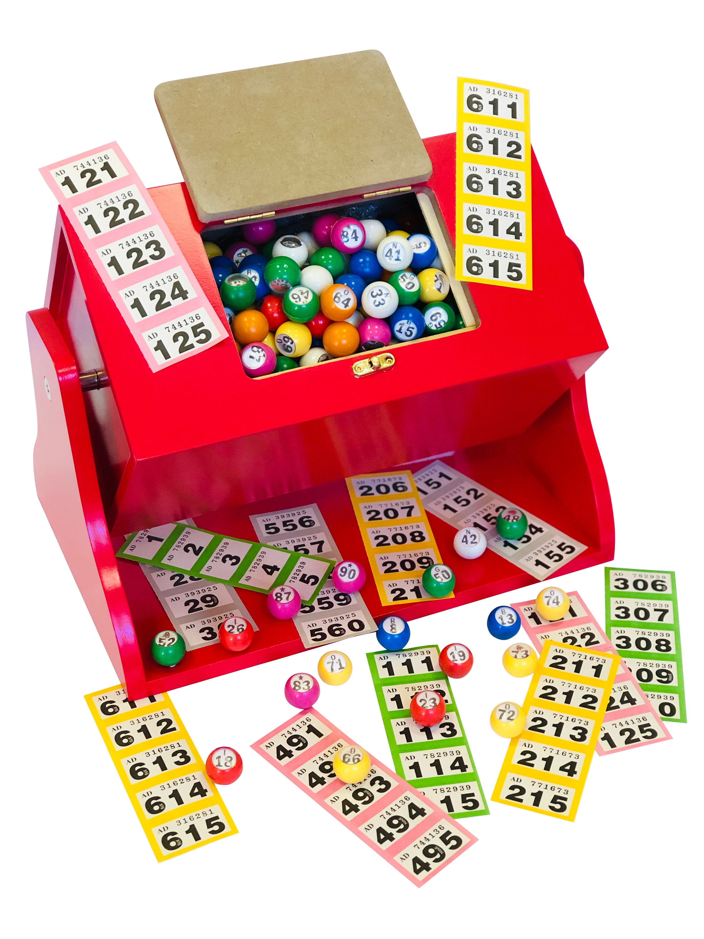 Raffle Drum Tombola Drum Red Wooden Drum - Etsy