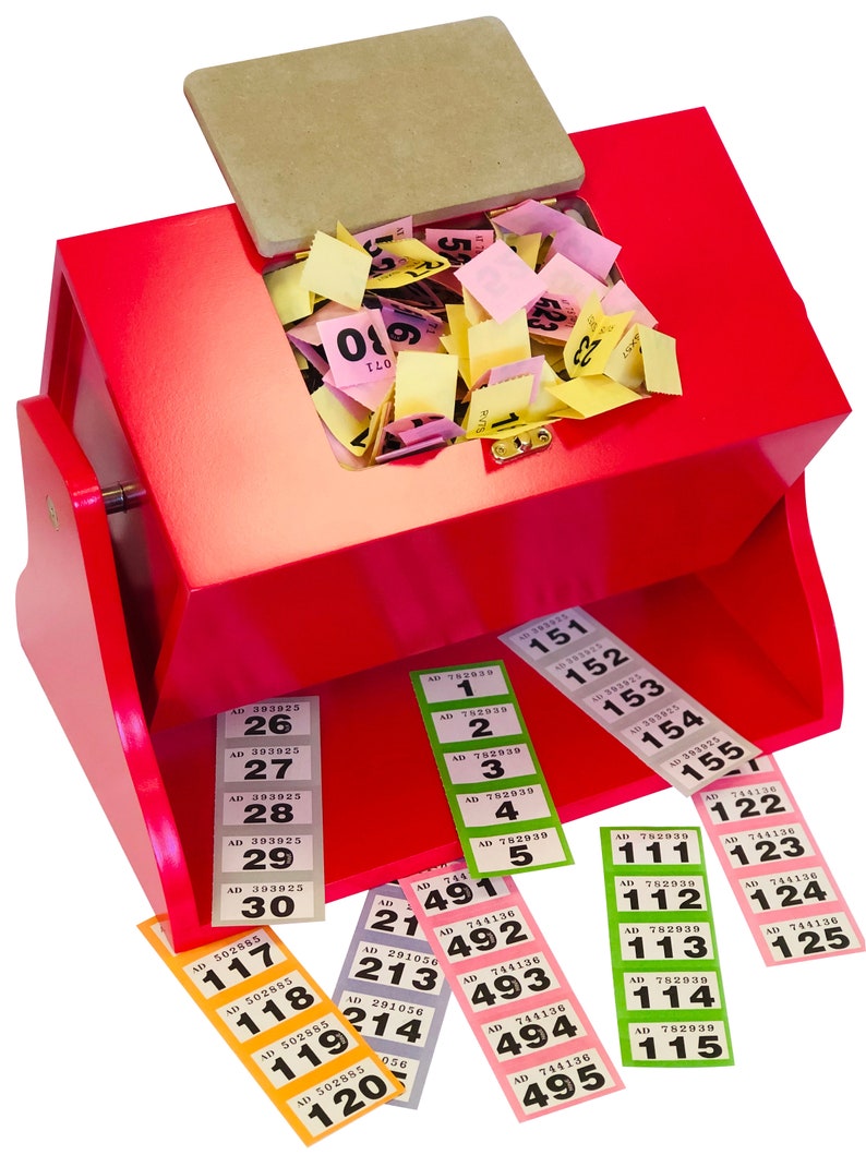 Raffle Drum Tombola Drum Red Wooden Drum - Etsy