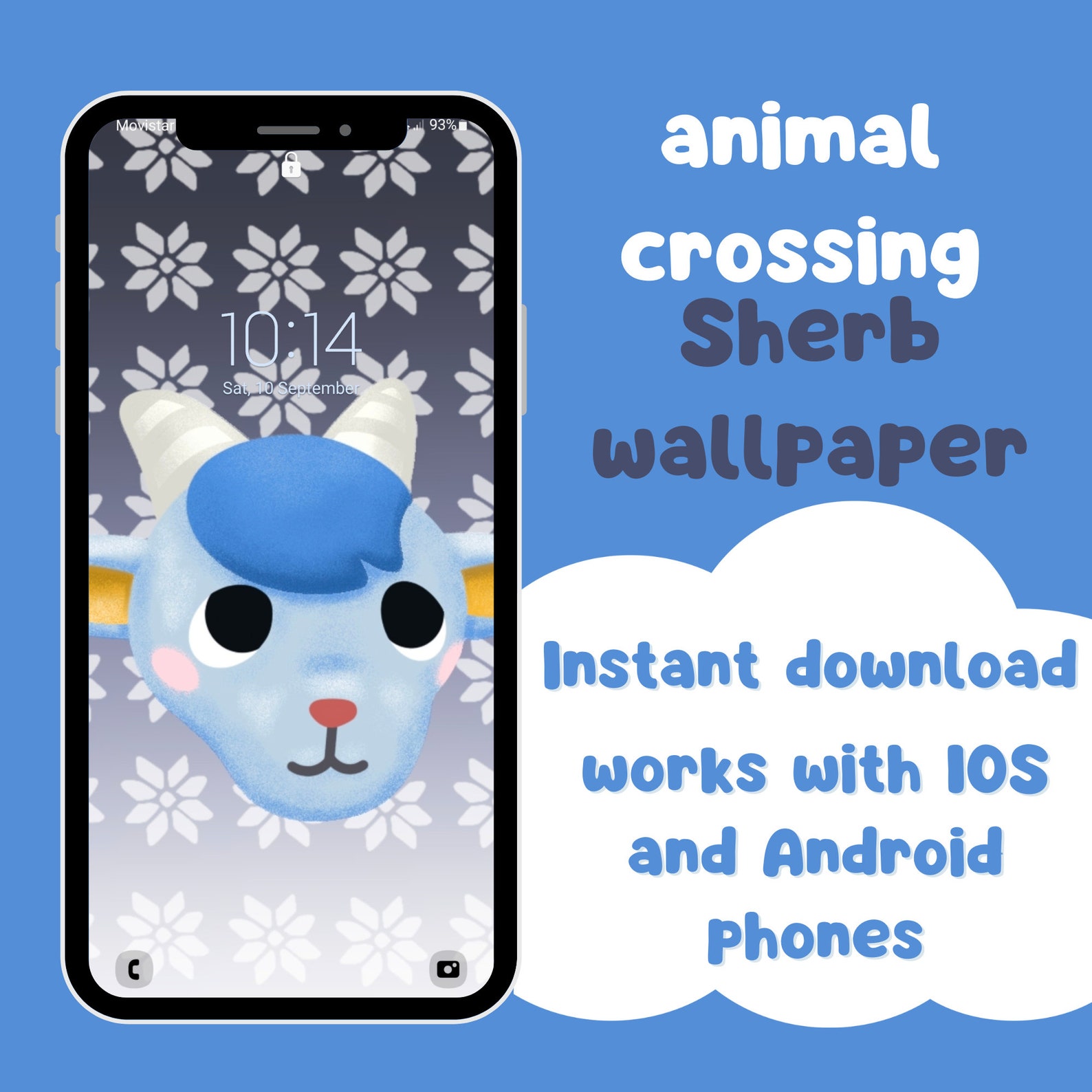 Animal Crossing Sherb Cute Wallpaper for IOS and Android - Etsy