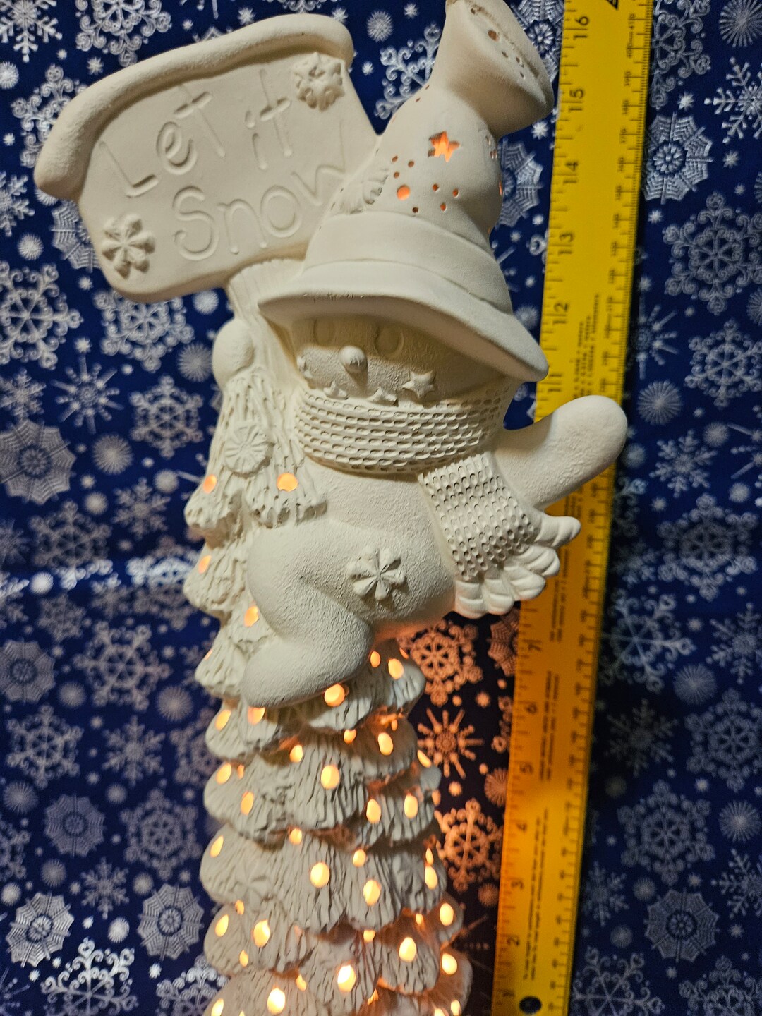 FREE USA Shipping! " Tall Snowman Climbing Tree Light-up "! U Paint ...