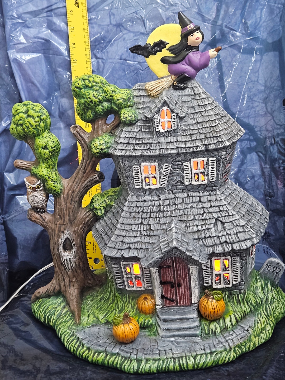 Huge Cut-out " Spooky HAUNTED HOUSE Light-up "! Custom Paint Finished ...
