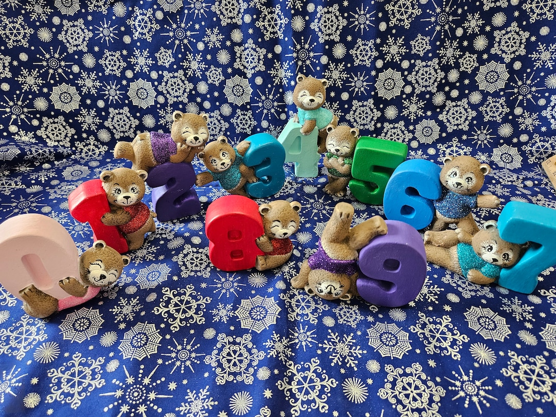 FREE USA Shipping! " 10pc Number Bears Set "! U Paint Ceramic Bisque ...