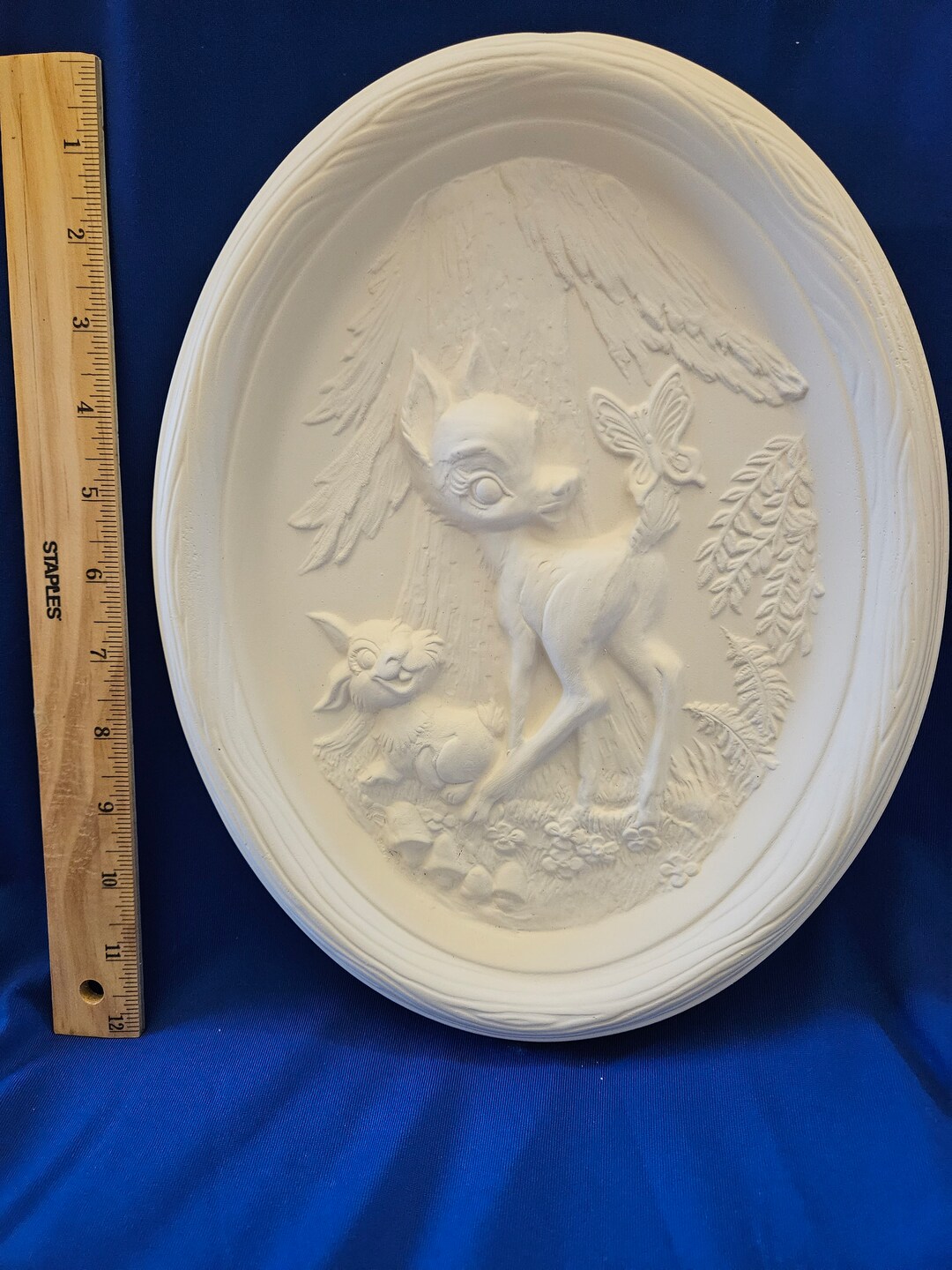 FREE USA Shipping Large Disney Bambi Placque U Paint Ceramic Bisque ...