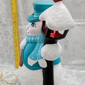FREE USA Shipping Big Snowman W/lamp Post Light-up Custom Paint Finish ...