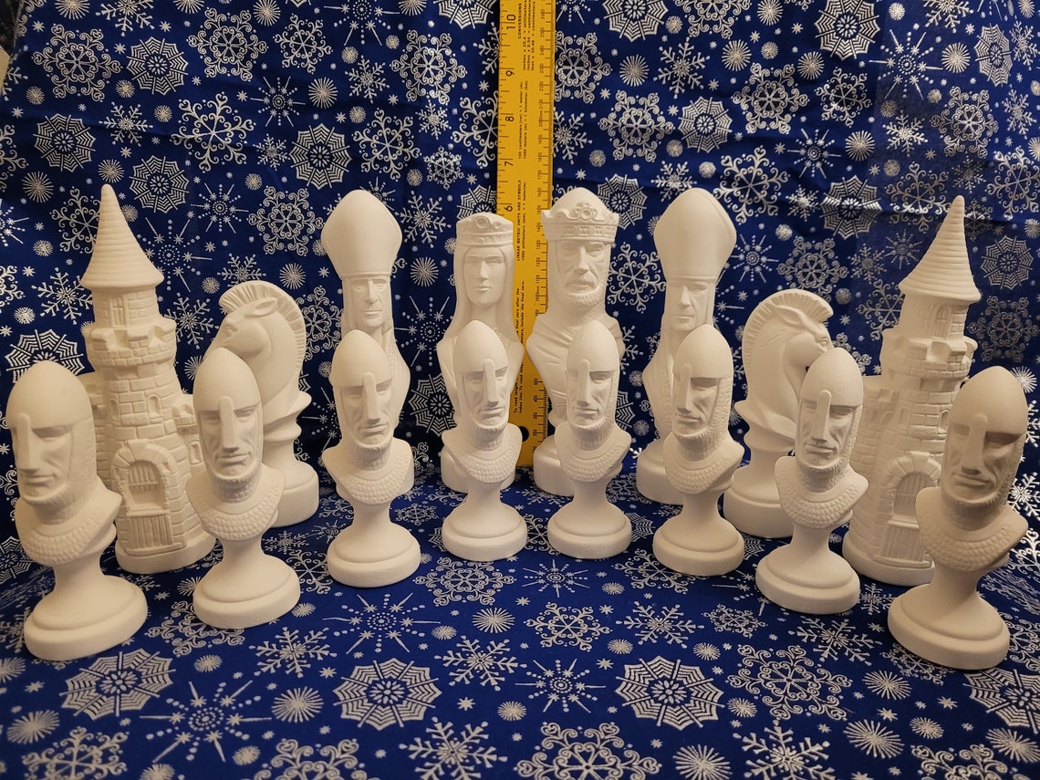 FREE USA Ship Large Chess Set King Arthur Guinevereetc U - Etsy