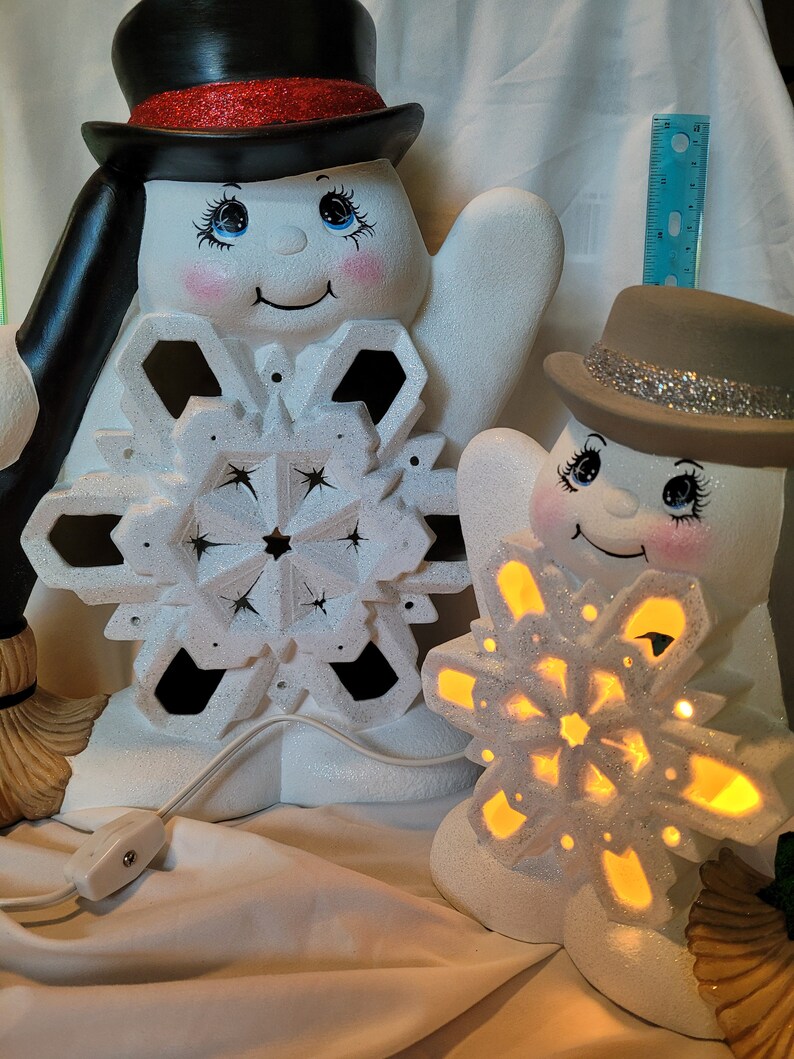 FREE USA Ship Snowflake Belly Snowman Light-up U Paint - Etsy