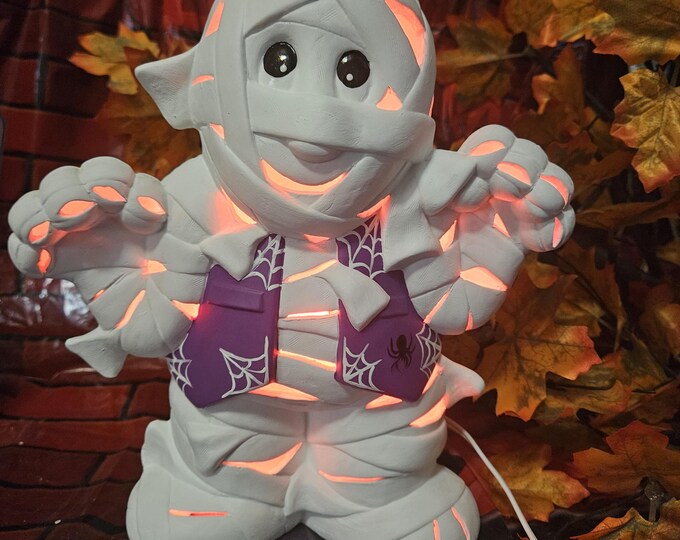 FREE USA Shipping! " Mummy Light-up "! Custom Paint Finished Ceramic ...