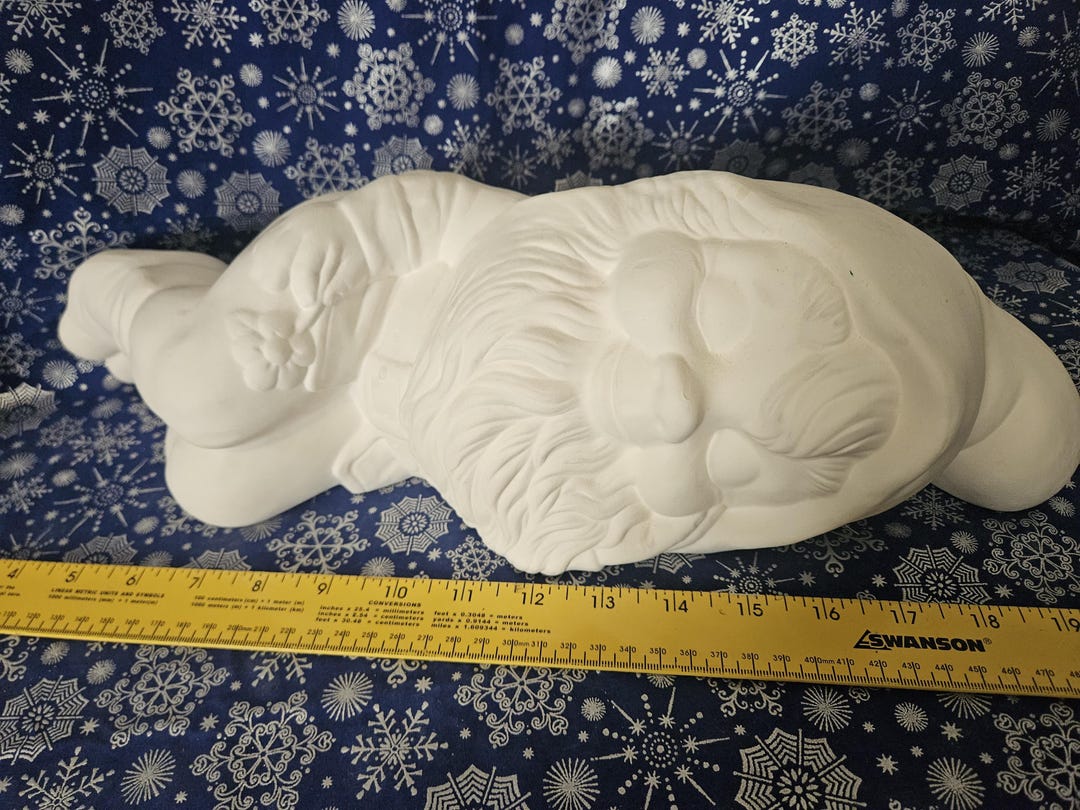 Wow! " Huge Napping GARDEN GNOME "! U Paint Ceramic Bisque! Unpainted ...