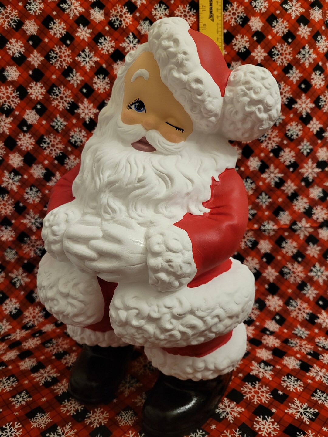 FREE USA Shipping! Very Rare Big Winking Mr. Santa! Custom Finish ...