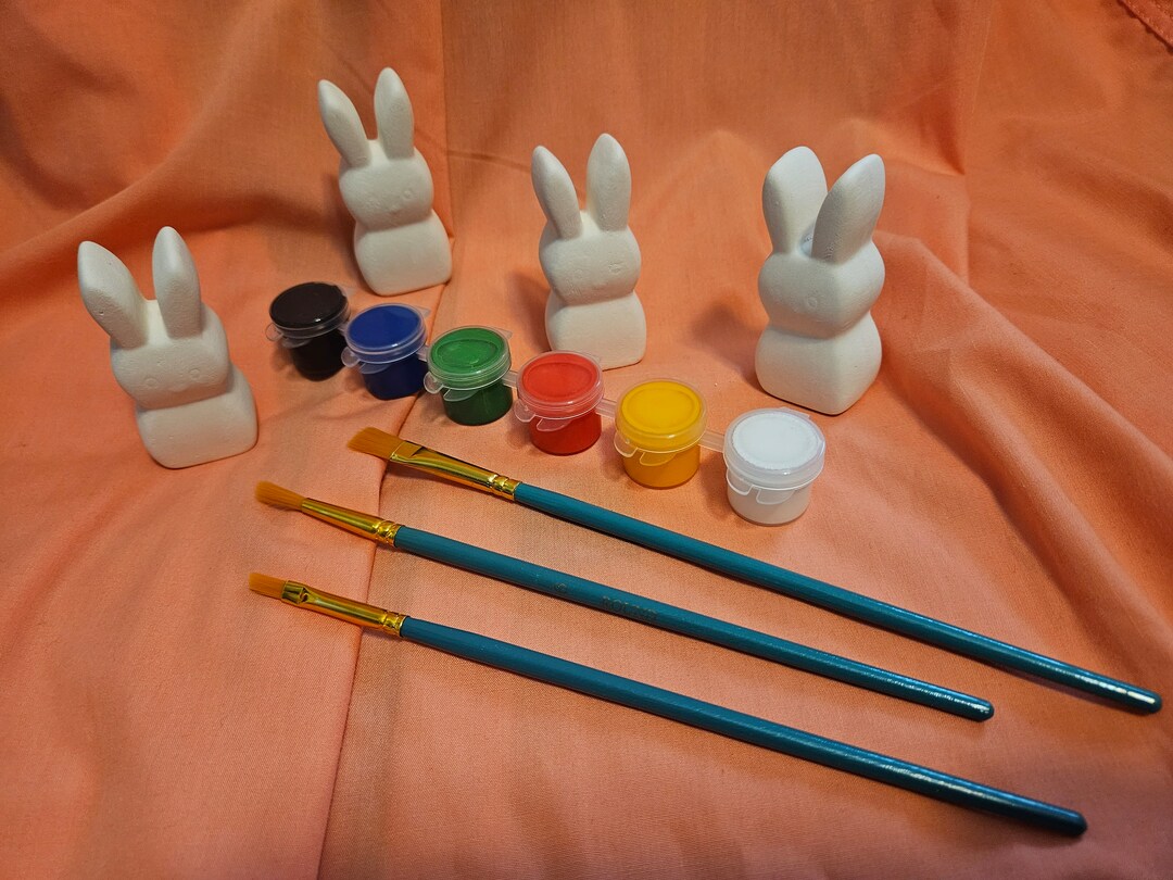 FREE USA Shipping! 4pc Bunny Peeps Paint Your Own Starter Set! U Paint ...