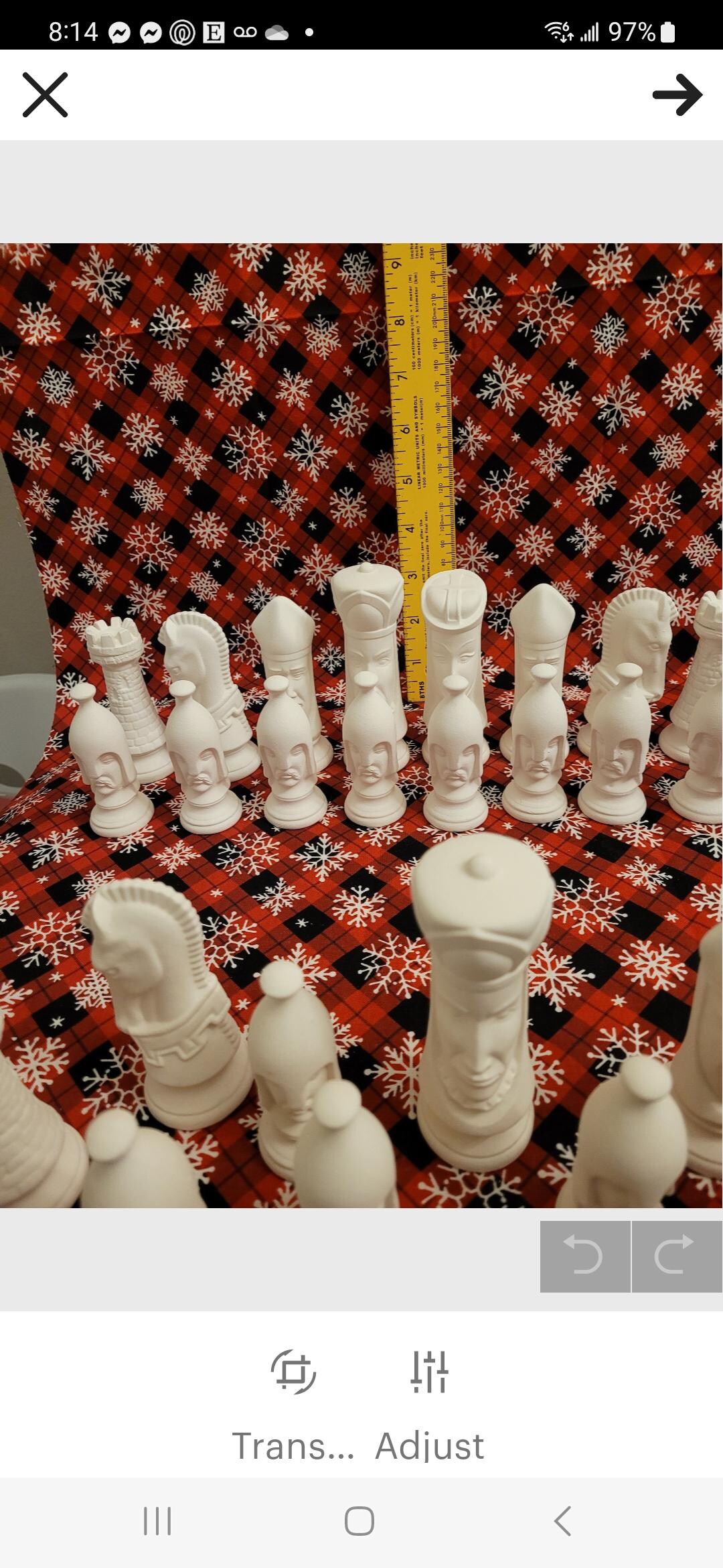 MEDIEVAL CHESS SET! 32 Pcs. U Paint Ceramic Bisque! Unfinished, Ready ...