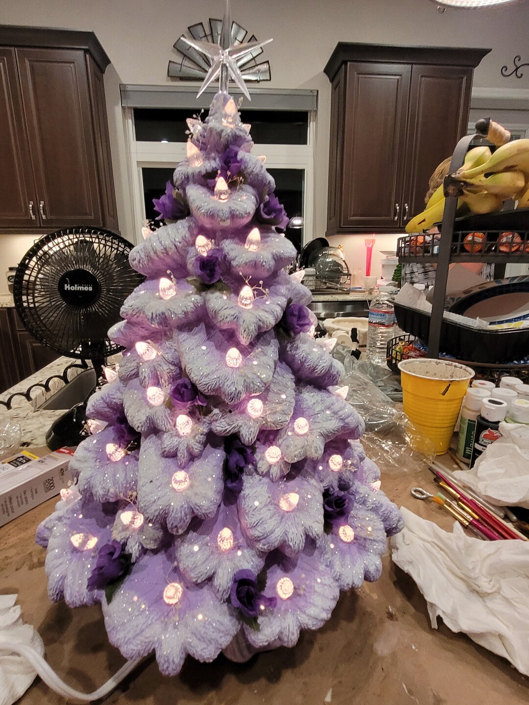 FREE USA Ship! Large Lavender Spruce Christmas Tree! Custom Finished ...