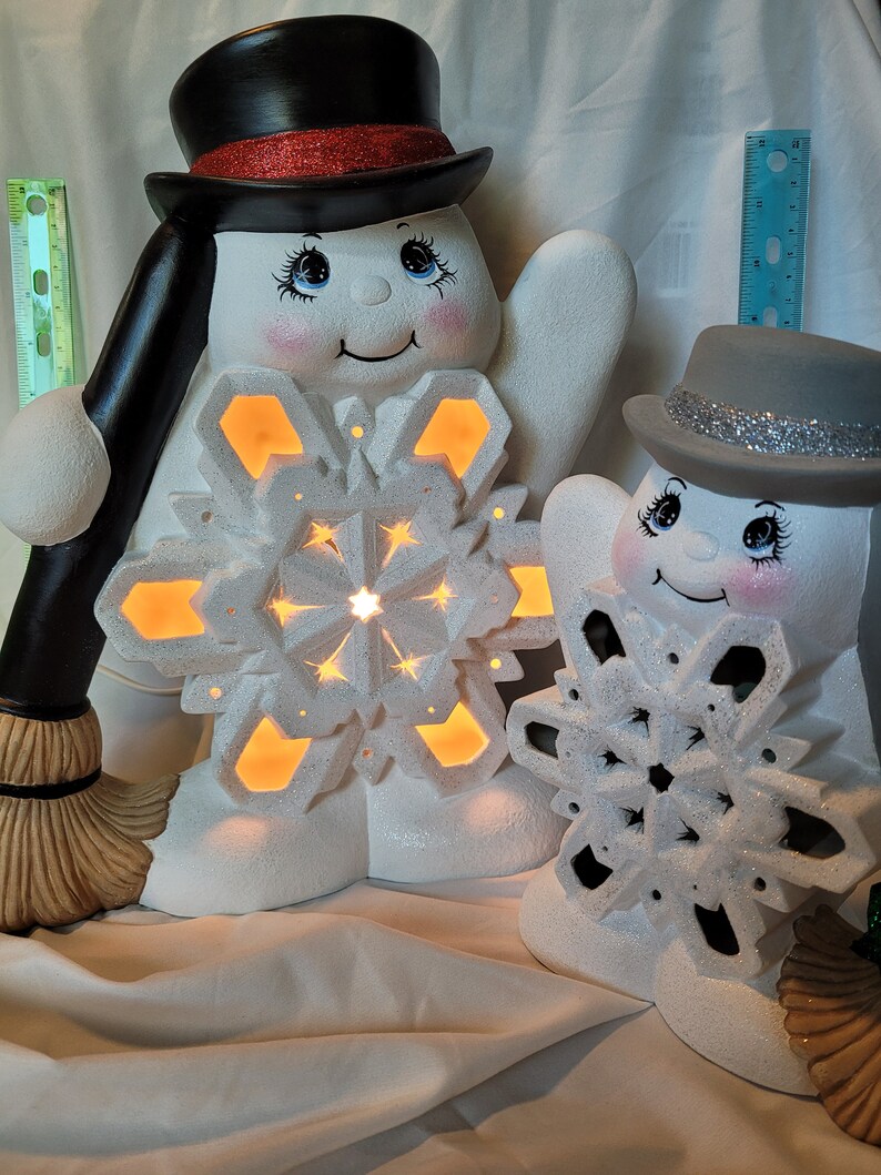 FREE USA Ship Snowflake Belly Snowman Light-up U Paint - Etsy