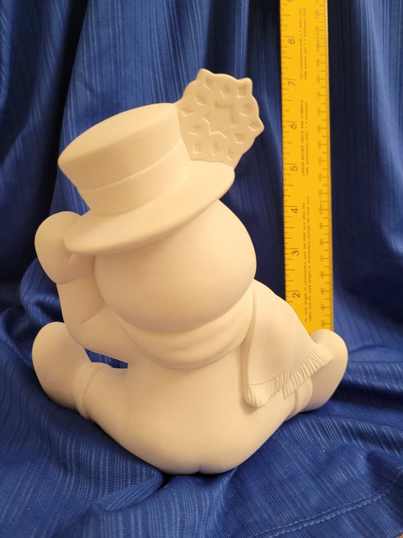 FREE USA Ship Snowflake Sitting Snowman U Paint Ceramic - Etsy