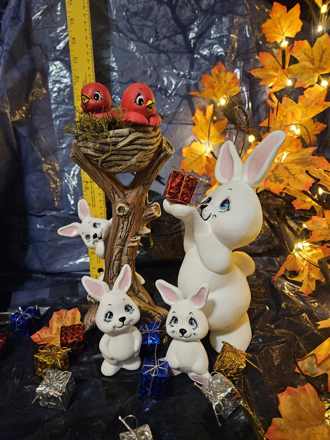 FREE USA SHIPPING! " 7pc Adorable Bunny Rabbit Display Set "! Custom ...
