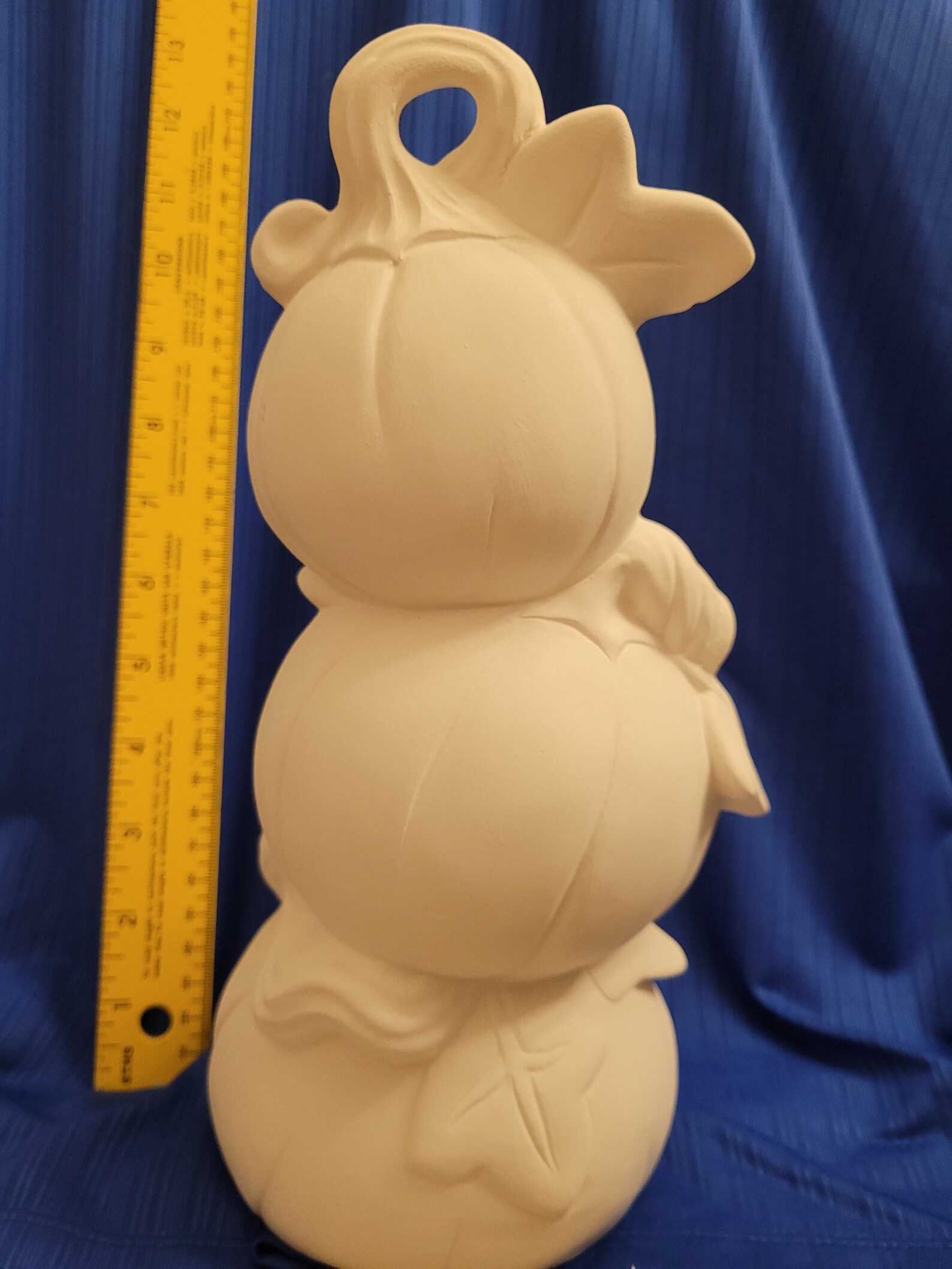 Free USA Ship Large Pumpkin Stack Light-up Un Paint Ceramic - Etsy