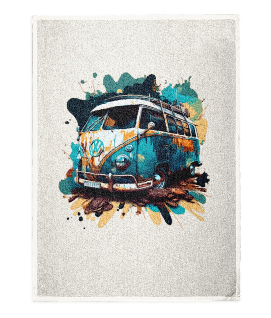 Vintage Split Screen Camper Tea Towel Perfect for VW Enthusiasts - Etsy