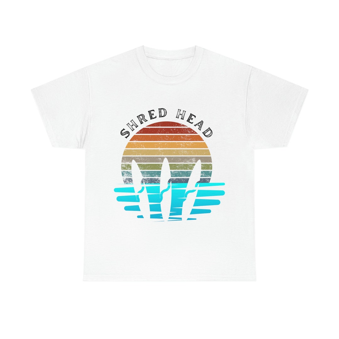 Surf Surfer Shred Head in the Ocean Unisex Heavy Cotton Tee T-shirt - Etsy