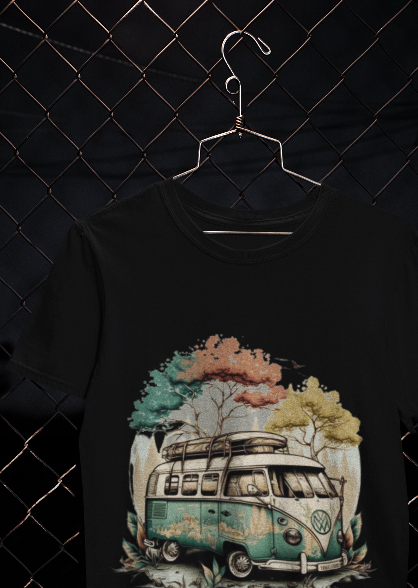 Camper VW Bus T-shirt Hippy Van Split Screen Camper Volkswagen Camper ...