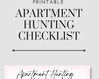 Modern Apartment Hunting Checklist - (PDF) Printable - Instant Download ...
