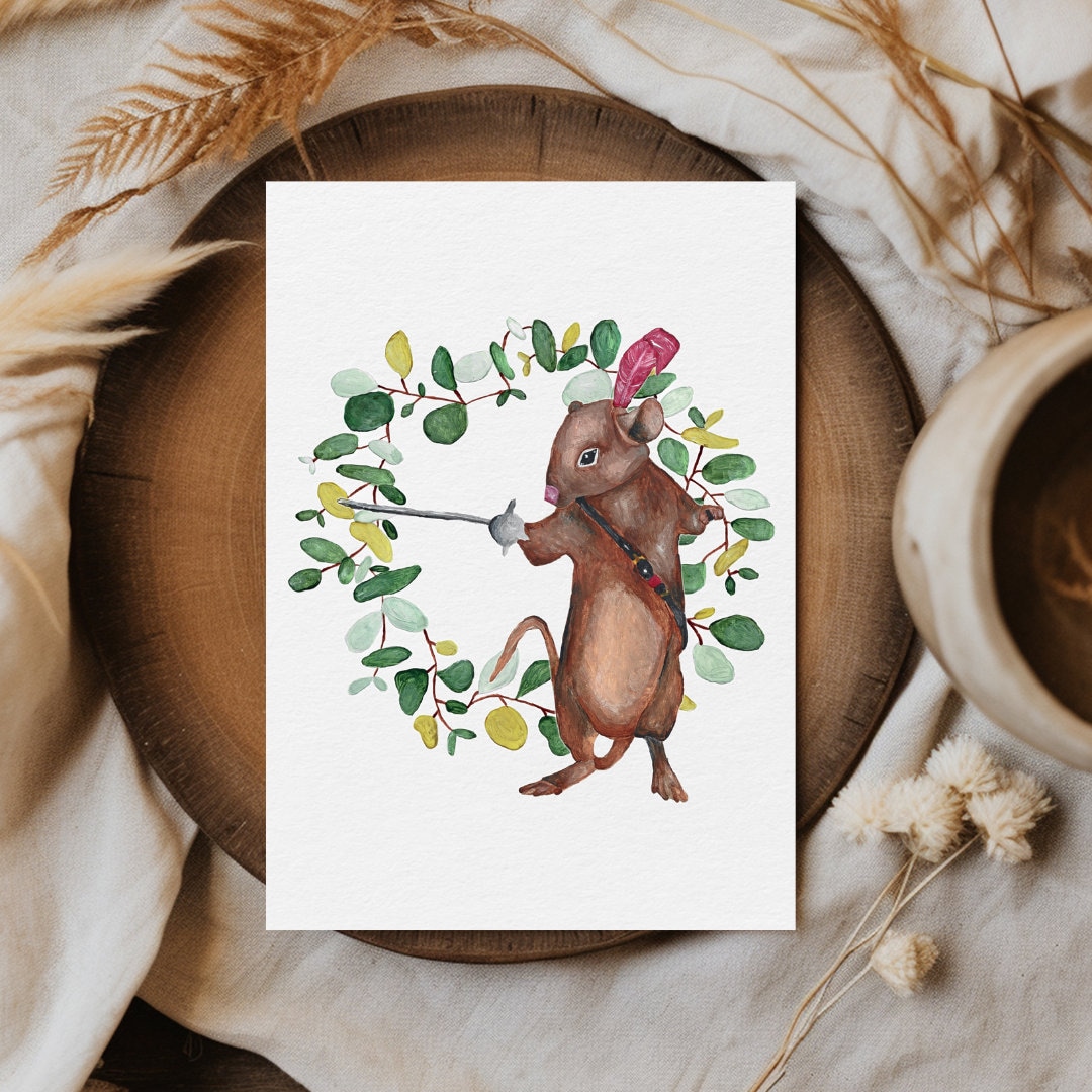 Reepicheep From the Chronicles of Narnia BONUS STICKER WATERCOLOR ...