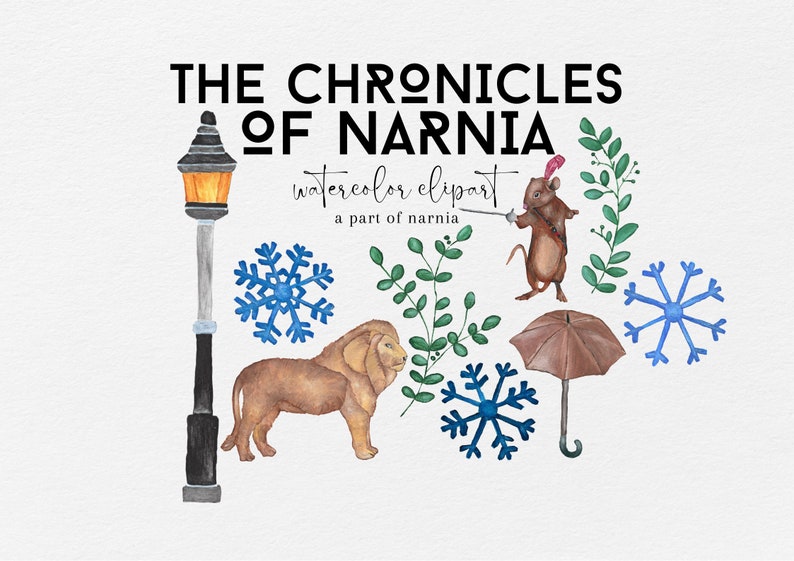 The Chronicles of Narnia | WATERCOLOR Clipart | Digital Print Art With ...