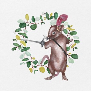 Reepicheep From the Chronicles of Narnia + BONUS STICKER | WATERCOLOR ...