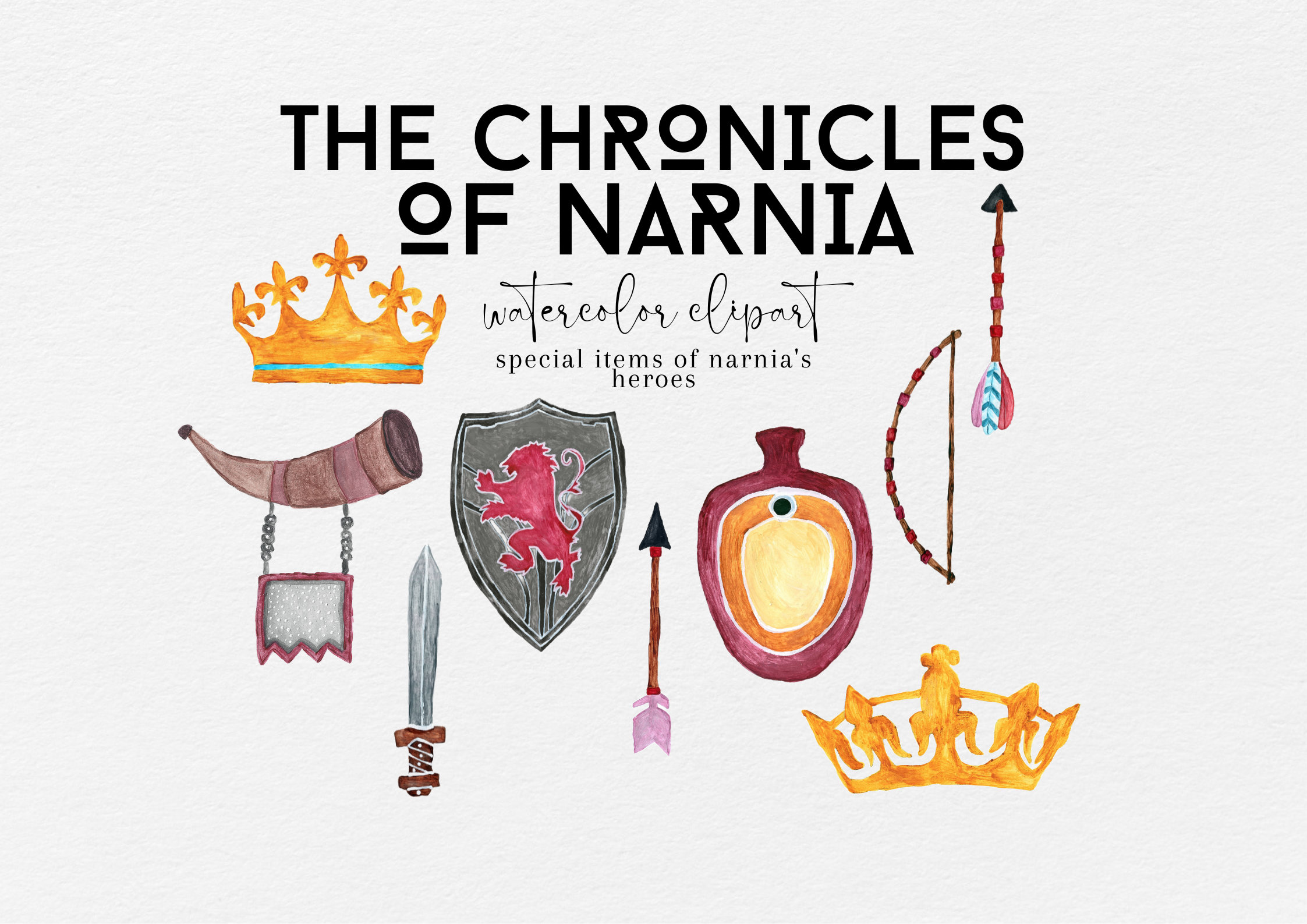 The Chronicles of Narnia | WATERCOLOR Clipart | Digital Print Art With ...