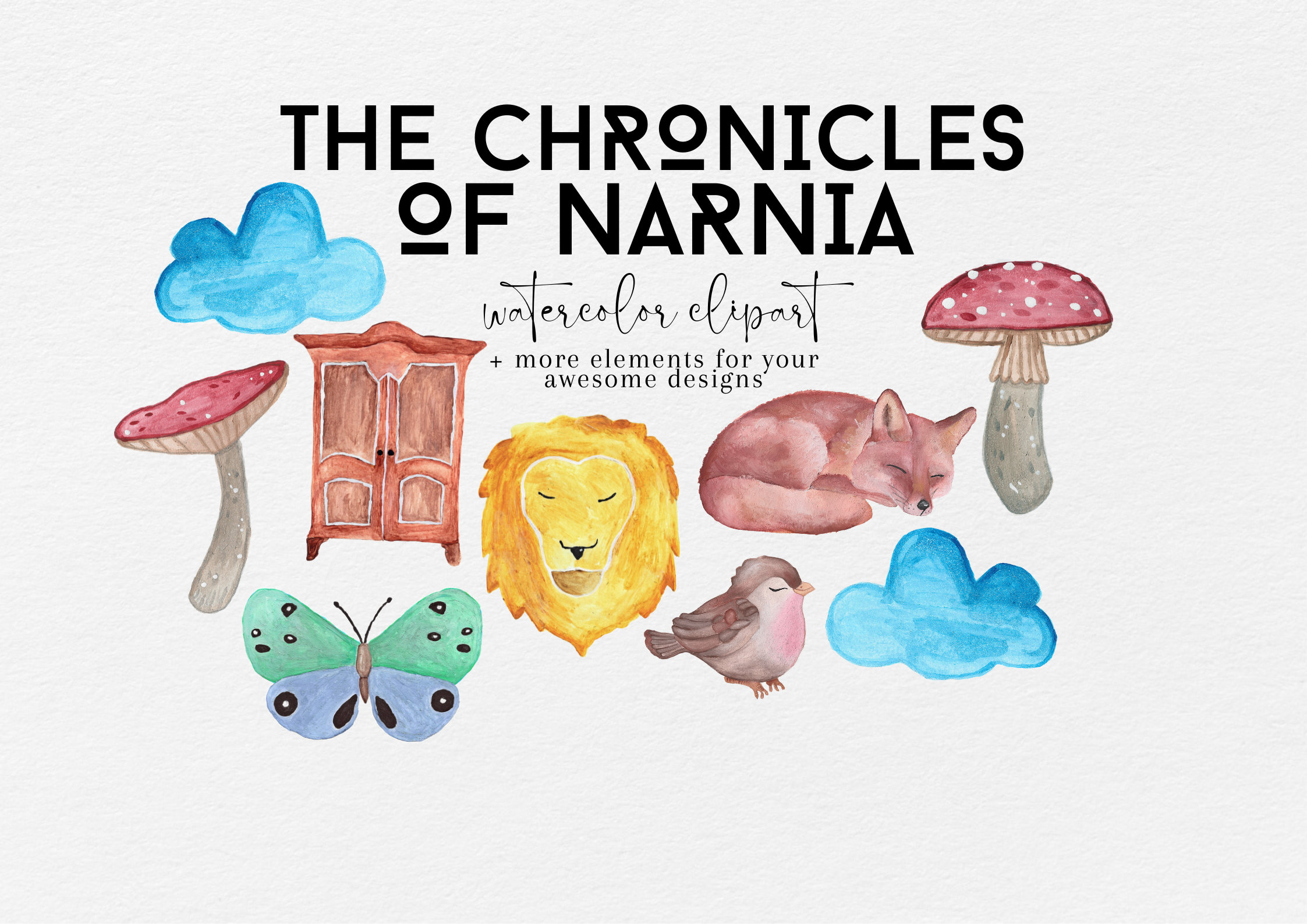The Chronicles of Narnia | WATERCOLOR Clipart | Digital Print Art With ...