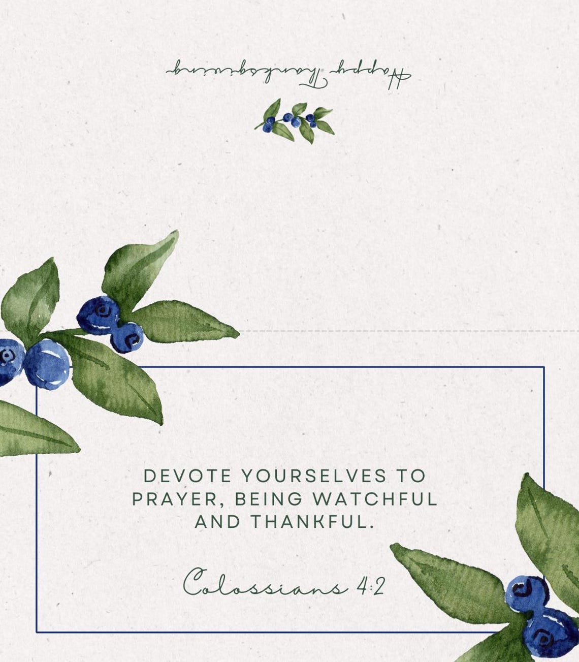 Thanksgiving Bible Verse Placecards - Etsy