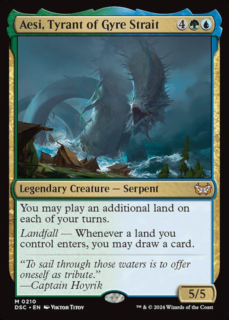 Aesi Tyrant of Gyre Strait EDH Commander Deck Landfall Lands Matter ...