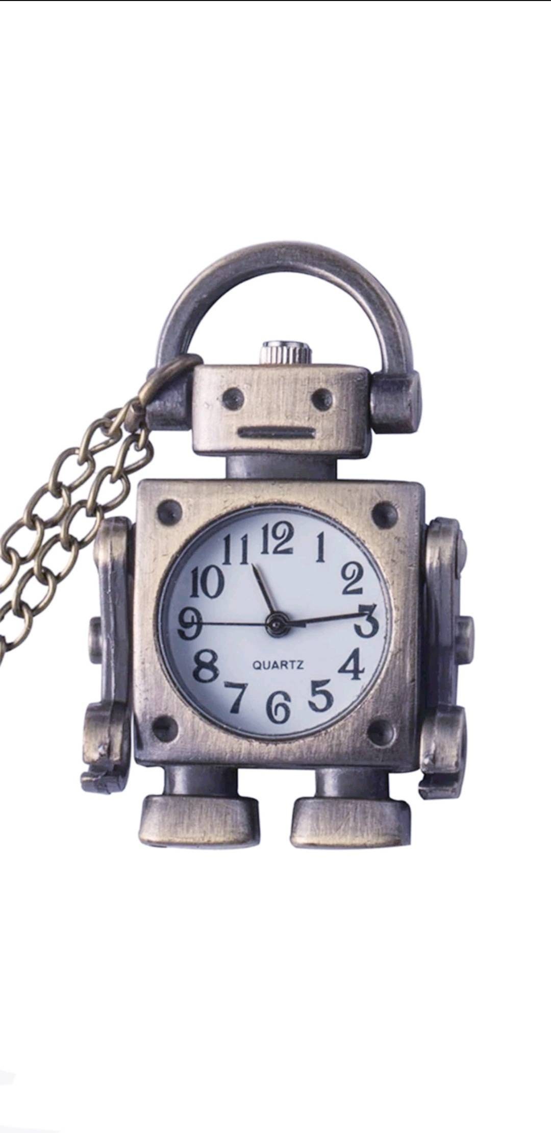 Vintage Robot Shaped Quartz Pocket Watch - Etsy
