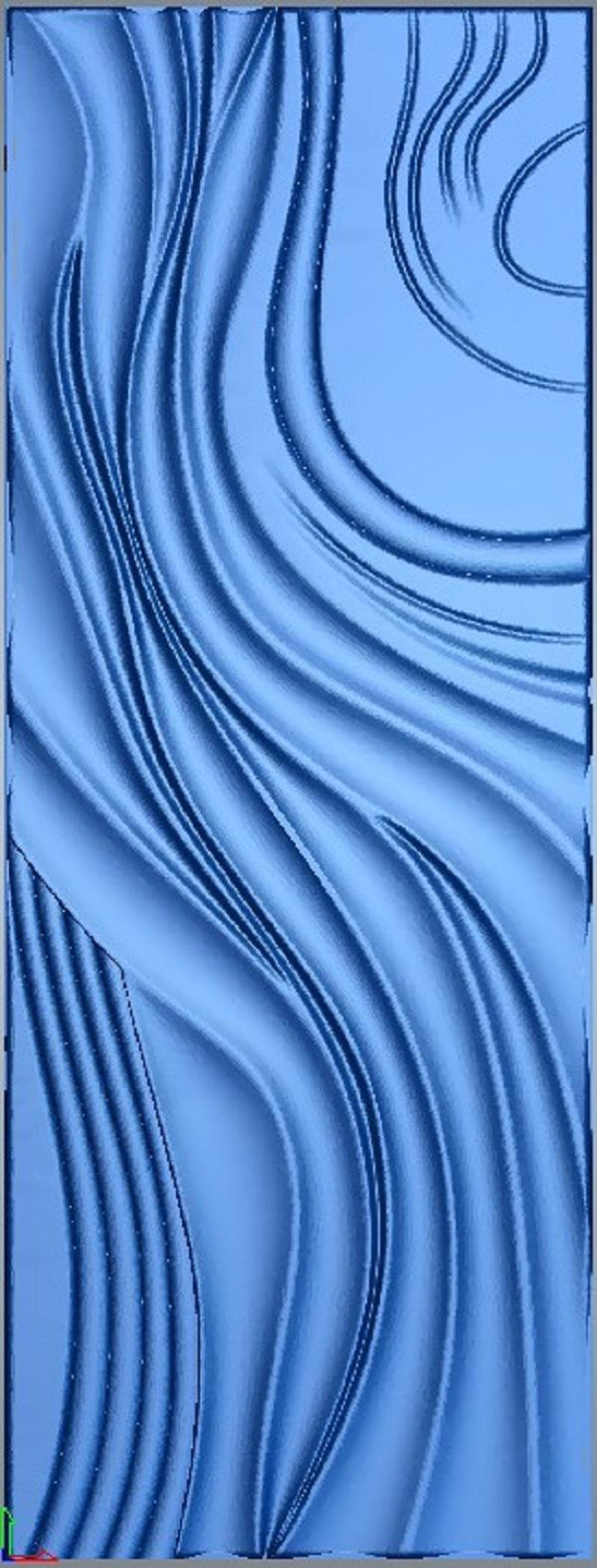 3D Wavy Door Panel | STL RLF | File for Wood | Carving MDF Cut | Modern ...