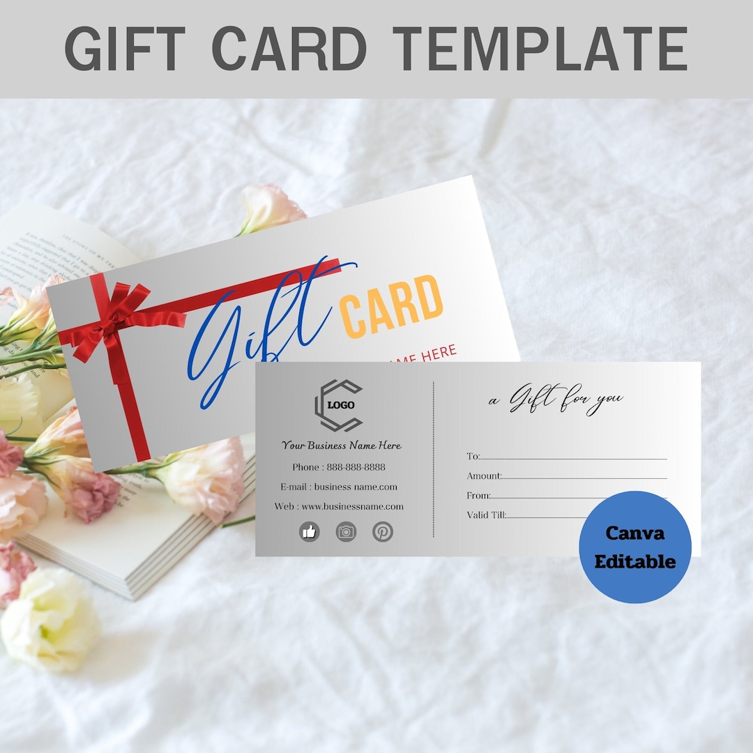 Editable Gift Certificate Template,gift Card Template,printable Gift ...