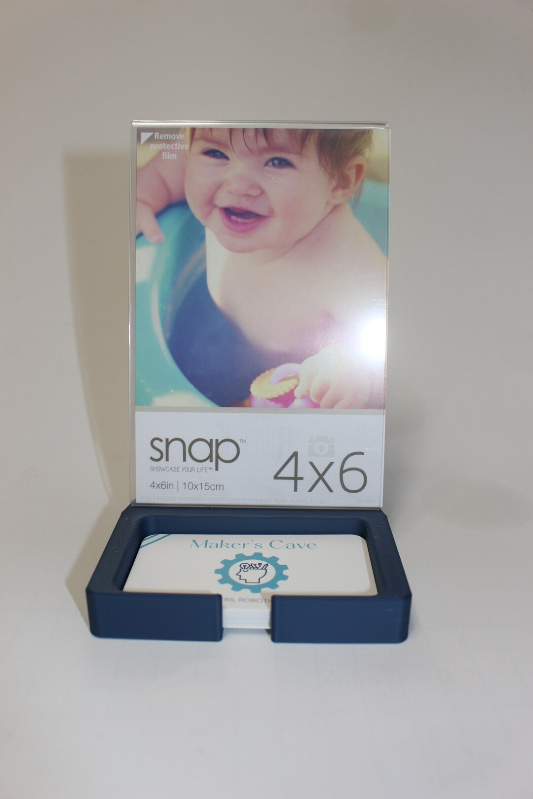 Business Card Stand With 4x6 Replaceable Display - Etsy