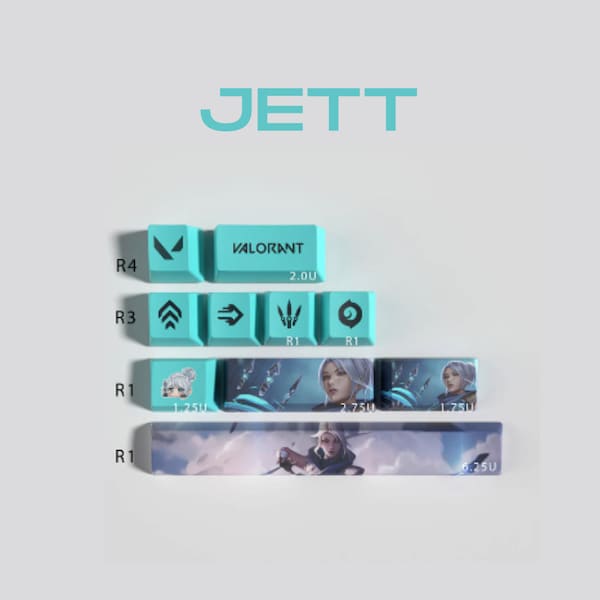 Valorant Jett Keycaps - Etsy