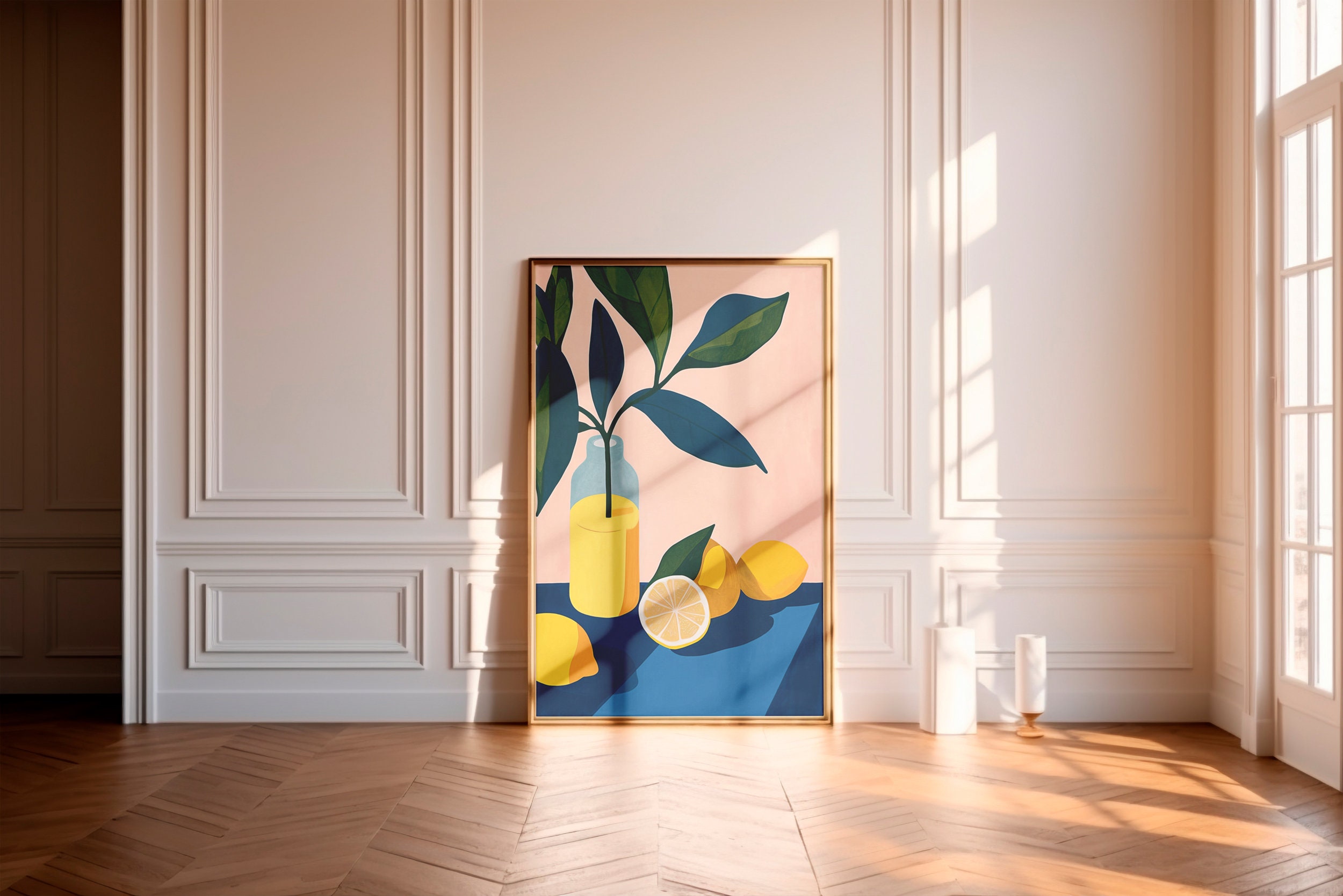 Les Citrons Wall Art French Vibes Lemon Fruit Poster, Dining Room Art ...