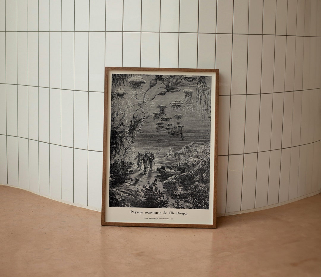 20,000 Leagues Under the Sea Jules Verne Poster: Book Lover Gift ...