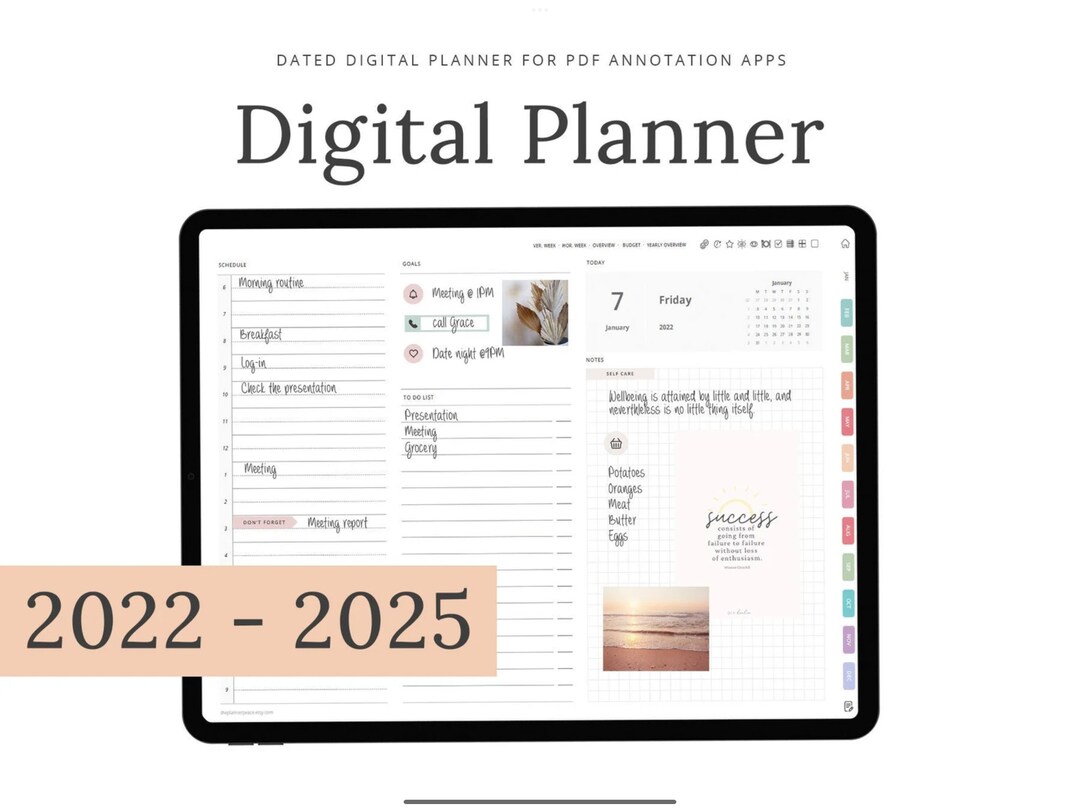 Digital Planner. 2022-2023 2022-25. Goodnotes, Notability Etc - Etsy