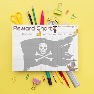 Pirate Reward Chart, Task Chart for Children, Reward Chart for Kids ...