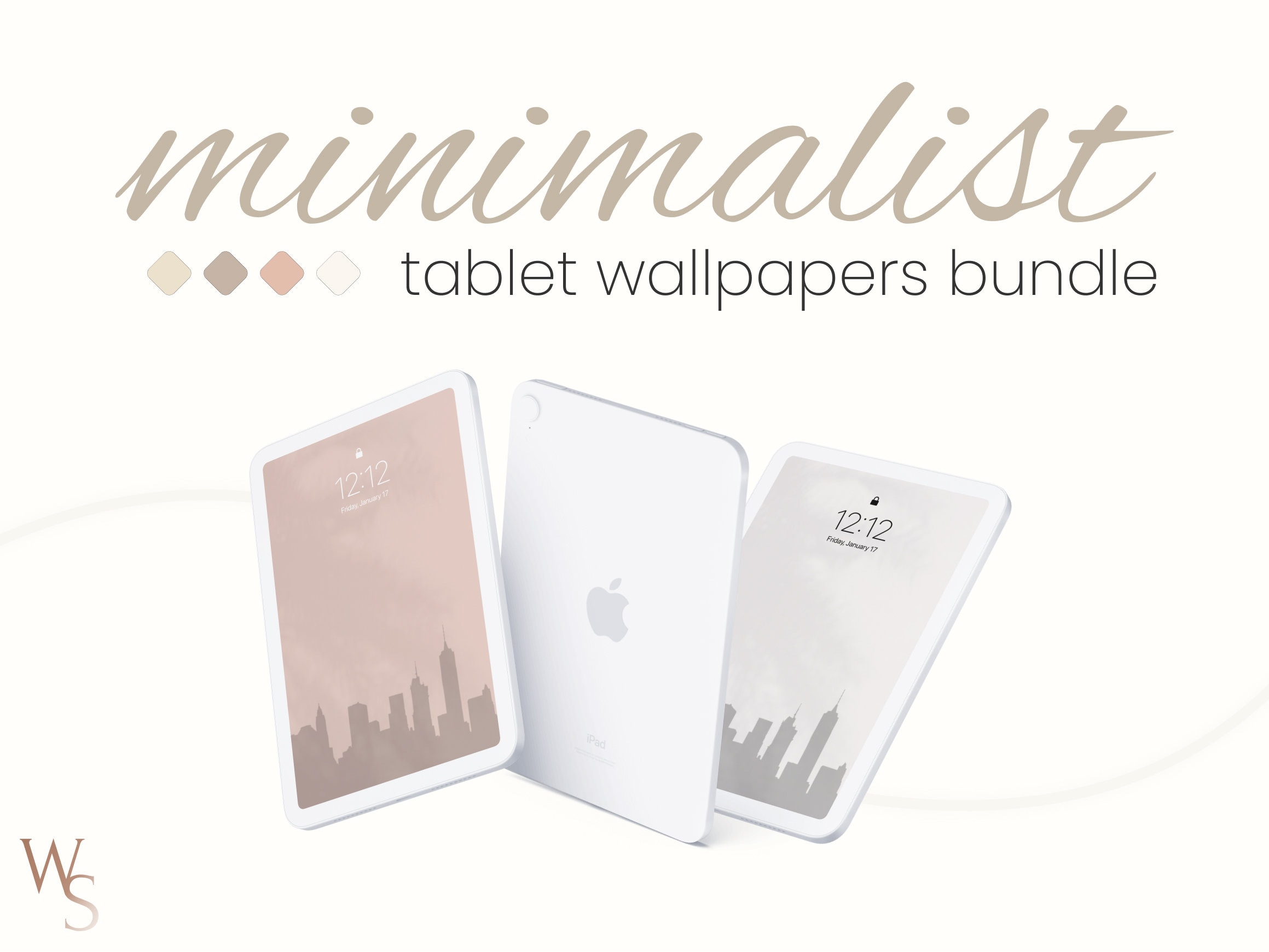 Neutral Aesthetic Minimalist iPad & Tablet Wallpaper, iPad Backgrounds ...